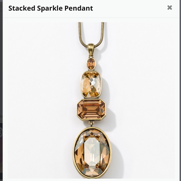 Touchstone Crystal | Jewelry | Touchstone Stacked Sparkle Pendant ...